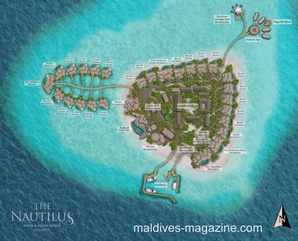 The-Nautilus-Maldives-island-resort-map | Simply Maldives Holidays