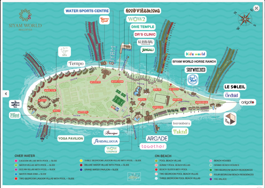SIYAM WORLD ISLAND MAP 2024 | Simply Maldives Holidays
