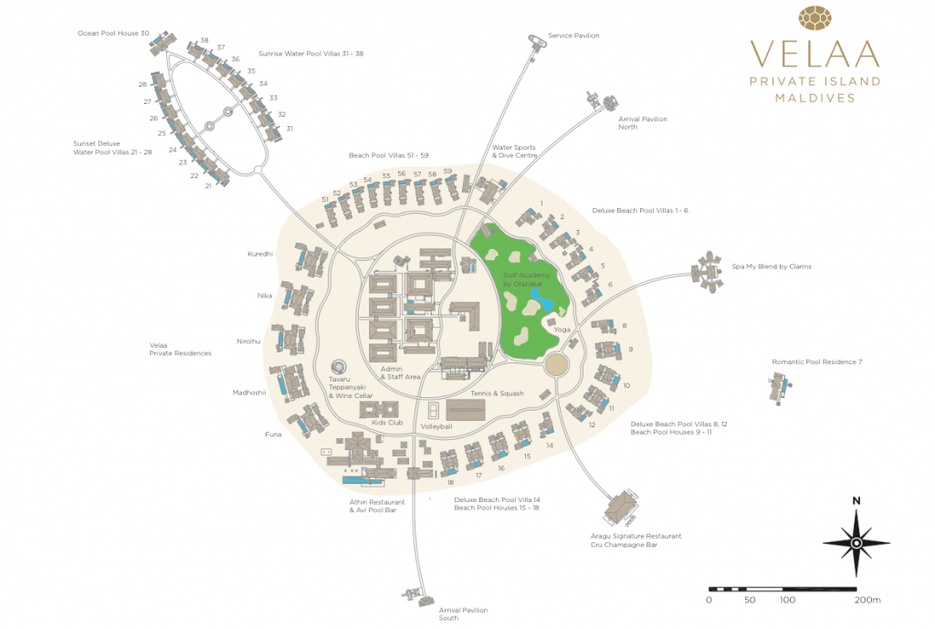 Velaa Map | Simply Maldives Holidays